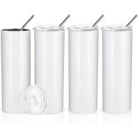 China 20oz 304 Stainless Steel Skinny Tumbler with Lid Straw Custom Logo Insulated Cup for sale