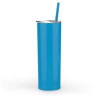 China 20oz Double Wall Stainless Steel Tumbler with Straw Gold Plated Printing 18/8 Food Grade for sale