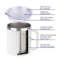 China 12oz 14oz Double Wall Vacuum Insulated Stainless Steel Beer Mug Coffee Cup with Handle for sale