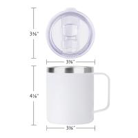 China 12oz 14oz Double Wall Vacuum Insulated Stainless Steel Beer Mug Coffee Cup with Handle for sale