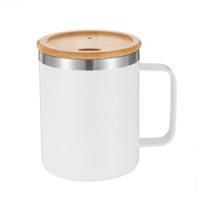 China 12oz 14oz Double Wall Vacuum Insulated Stainless Steel Beer Mug Coffee Cup with Handle for sale
