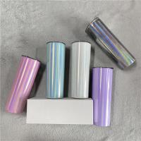 China 304 Stainless Steel Sublimation Skinny Tumbler 20oz Double Wall Insulated Cup with Lid and Straw for sale