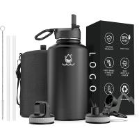 China Double Wall Vacuum Insulated Stainless Steel Growler 128oz 1 Gallon with Sleeve for sale