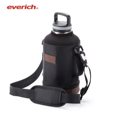 China 304 Stainless Steel Growler 64oz 128oz with Padded Shoulder Strap for Camping Travel for sale