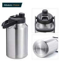 China 304 Stainless Steel Growler 64oz 128oz with Padded Shoulder Strap for Camping Travel for sale