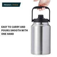 China 304 Stainless Steel Growler 64oz 128oz with Padded Shoulder Strap for Camping Travel for sale