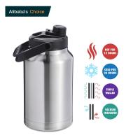 China 304 Stainless Steel Growler 64oz 128oz with Padded Shoulder Strap for Camping Travel for sale