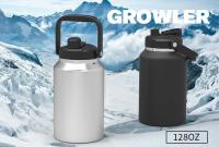 China 304 Stainless Steel Growler 64oz 128oz with Padded Shoulder Strap for Camping Travel for sale