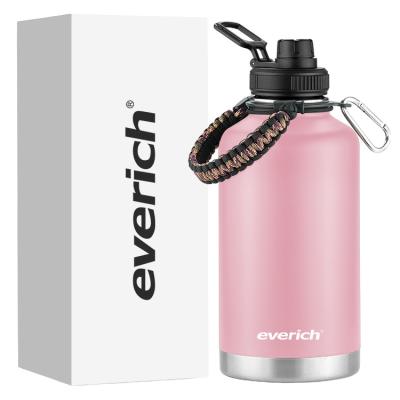 China 64 oz Wide Mouth Stainless Steel Thermos Flask Double Wall Insulated Beer Growler for sale