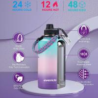 China 64 oz Wide Mouth Stainless Steel Thermos Flask Double Wall Insulated Beer Growler for sale