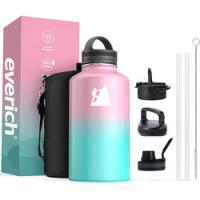 China 64 oz Wide Mouth Stainless Steel Thermos Flask Double Wall Insulated Beer Growler for sale