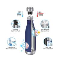 China 17oz Double Wall Insulated Drinks Bottle Cola Shape Metal Water Flask for sale