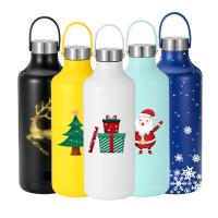 China Double Walled Stainless Steel Sport Thermos Water Bottle 32oz Vacuum Insulated with Handle for sale