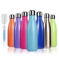 China Cola Shape 500ml Stainless Steel Vacuum Flask Insulated Sports Water Bottle with Lid for sale
