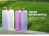 China Frosted Tritan Plastic Water Bottle 1000ml 600ml Custom Logo Motivational Fitness for sale