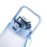 China PETG Plastic Kids Water Bottle 1200ml with Straw Lid Motivational Sports Drinking for sale