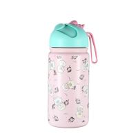 China Insulated Stainless Steel Double Wall Kids Water Bottle 14oz Vacuum Flask with Straw Lid for sale