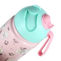 China Insulated Stainless Steel Double Wall Kids Water Bottle 14oz Vacuum Flask with Straw Lid for sale
