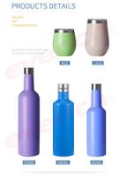 China Double Wall 304 Stainless Steel Wine Tumbler 12oz Travel Mug with BPA-Free Lid for sale