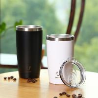 China 20 oz Stainless Steel Vacuum Insulated Tumbler with Straw for Hot Cold Drinks Beer Wine for sale