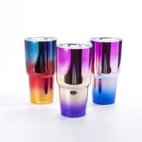 China 20 oz Stainless Steel Vacuum Insulated Tumbler with Straw for Hot Cold Drinks Beer Wine for sale