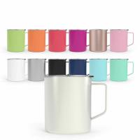 China 14oz 380ml 510ml Double Walled Stainless Steel Travel Coffee Mug with Lid for sale