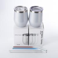 China Insulated Stainless Steel Wine Tumbler 320ml Powder Coated with Lid for sale