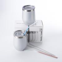 China Insulated Stainless Steel Wine Tumbler 320ml Powder Coated with Lid for sale