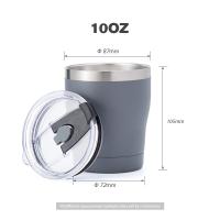 China Stemless Stainless Steel Wine Tumbler with Lid 12 oz BPA Free Insulated for sale