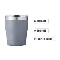 China Stemless Stainless Steel Wine Tumbler with Lid 12 oz BPA Free Insulated for sale
