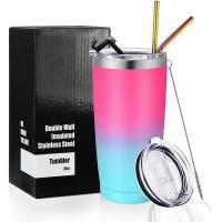 China 20oz 30oz Double Wall Vacuum Insulated Stainless Steel Tumbler with BPA-Free Lid for sale