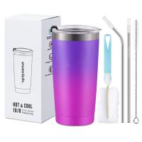 China 20oz 30oz Double Wall Vacuum Insulated Stainless Steel Tumbler with BPA-Free Lid for sale