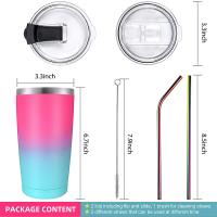 China 20oz 30oz Double Wall Vacuum Insulated Stainless Steel Tumbler with BPA-Free Lid for sale