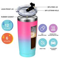 China 20oz 30oz Double Wall Vacuum Insulated Stainless Steel Tumbler with BPA-Free Lid for sale