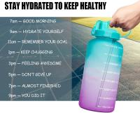 China BPA Free Tritan Sport Water Bottle 64 oz Half Gallon Motivational Reusable Gym for sale