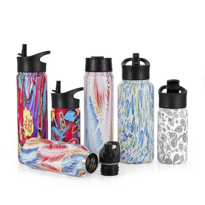 China Custom Logo 18/8 Stainless Steel Insulated Water Bottle 350ml Wide Mouth Vacuum Flask for sale