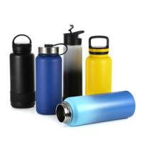 China Custom Logo 18/8 Stainless Steel Insulated Water Bottle 350ml Wide Mouth Vacuum Flask for sale
