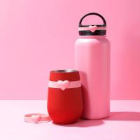 China Food Grade 304 Stainless Steel Water Bottle 500ml with Silicone Sleeve Vacuum Insulated for sale