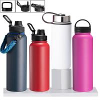 China Powder Coated Stainless Steel Sports Water Bottle 32oz 40oz Vacuum Insulated Wide Mouth for sale