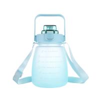China 1200ml Tritan Motivational Plastic Water Bottle with Straw for Children BPA Free for sale