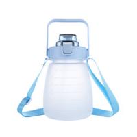 China 1200ml Tritan Motivational Plastic Water Bottle with Straw for Children BPA Free for sale