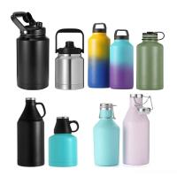 China 1 Liter Double Wall Stainless Steel Mini Keg Vacuum Beer Growler with Tap 304 for sale