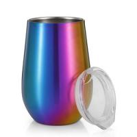 China Marble Double Wall Stainless Steel Vacuum Insulated Wine Tumbler 8oz 304 for sale