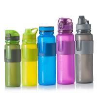China Collapsible Silicone Water Bottle Foldable 350ml 500ml 650ml Portable Leakproof for sale