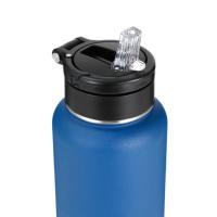 China Insulated Stainless Steel Water Bottle 18/8 24oz Flip Lid with Handle Straw for sale