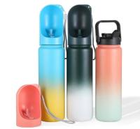 China Wholesale Insulated Stainless Steel Dog Water Bottle 500ml Portable Pet Drinking Dispenser for sale
