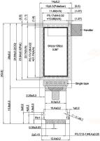 China 38X12 Organic Light Emitting Diode Oled Display 2.42inch ISO9001 Certified for sale