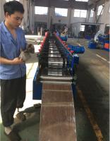 China 184mm Width 0.7-1.2mm Thickness Metal Shutter Door Bottom Roll Forming Machine with Fly Saw Cutting for sale