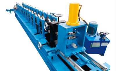 China Single Chain Drive 0.7 - 1.2mm Thick Cold Roll Former Shutter Door Bottom for sale