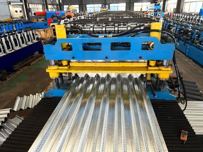 China PLC Touch Screen Control Deck Floor Panel Roll Forming Machine 28 Stations 22KW for sale